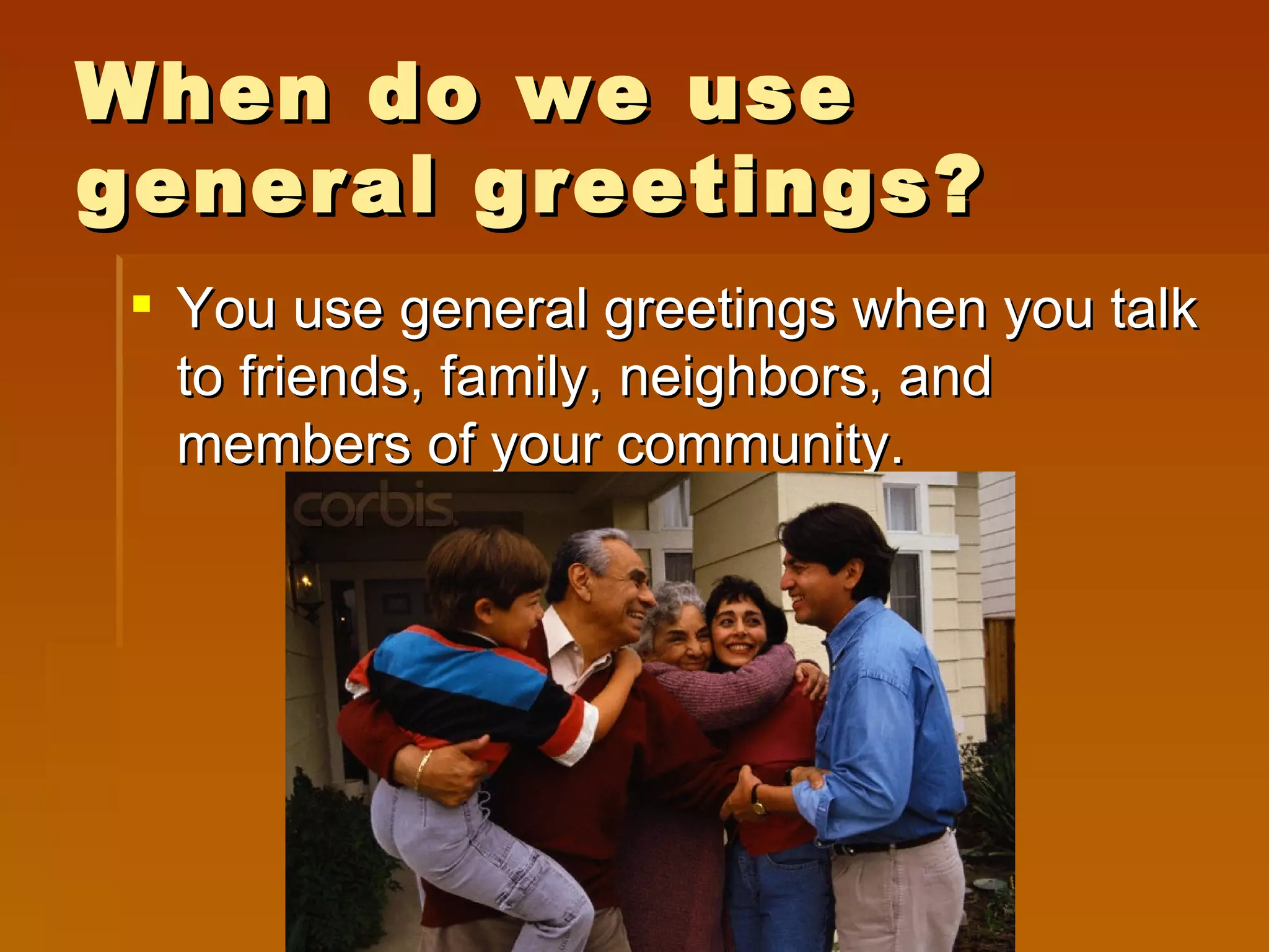 Greetings and introductions slideshow | PPT