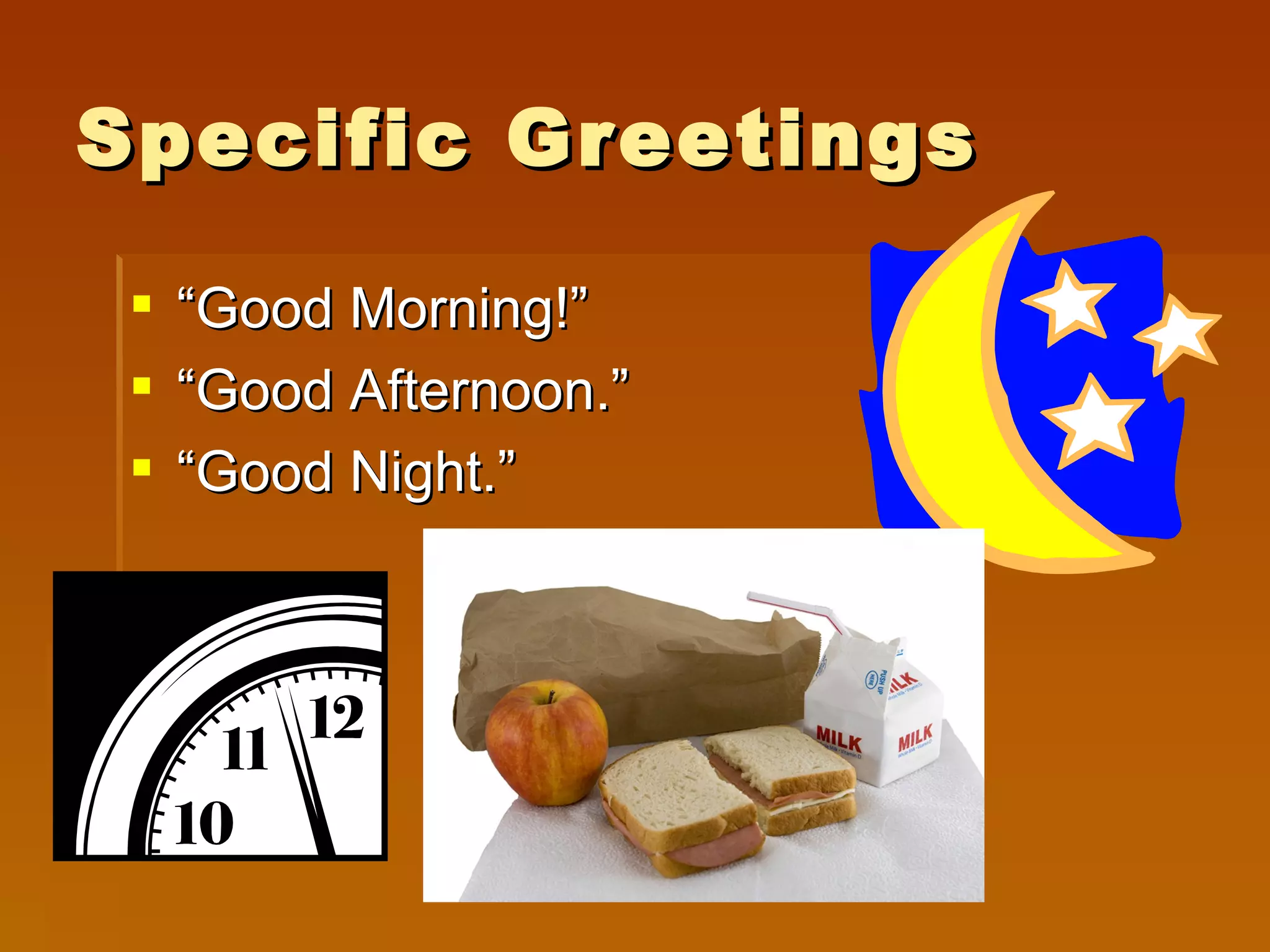 Greetings and introductions slideshow | PPT
