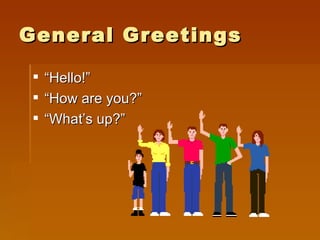 Greetings and introductions slideshow | PPT
