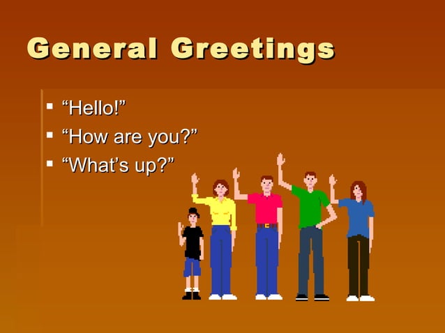 Greetings and introductions slideshow | PPT