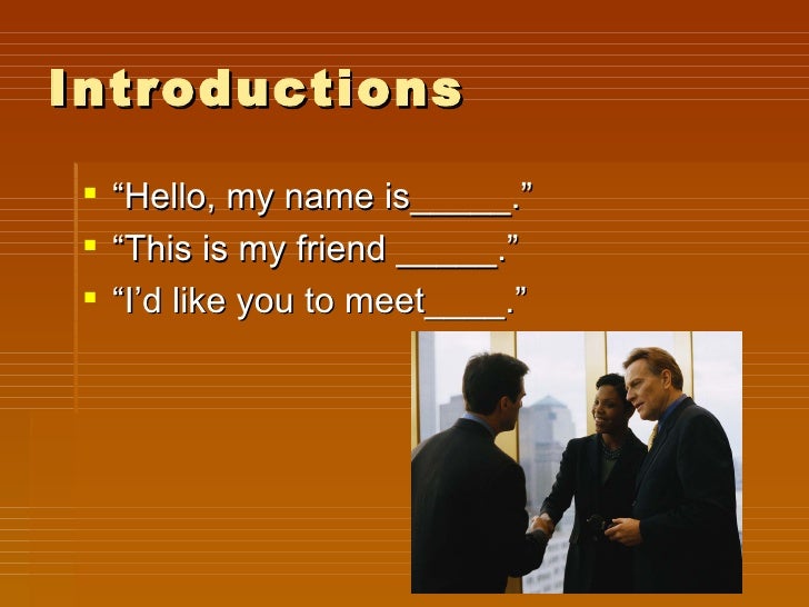 Greetings and introductions slideshow