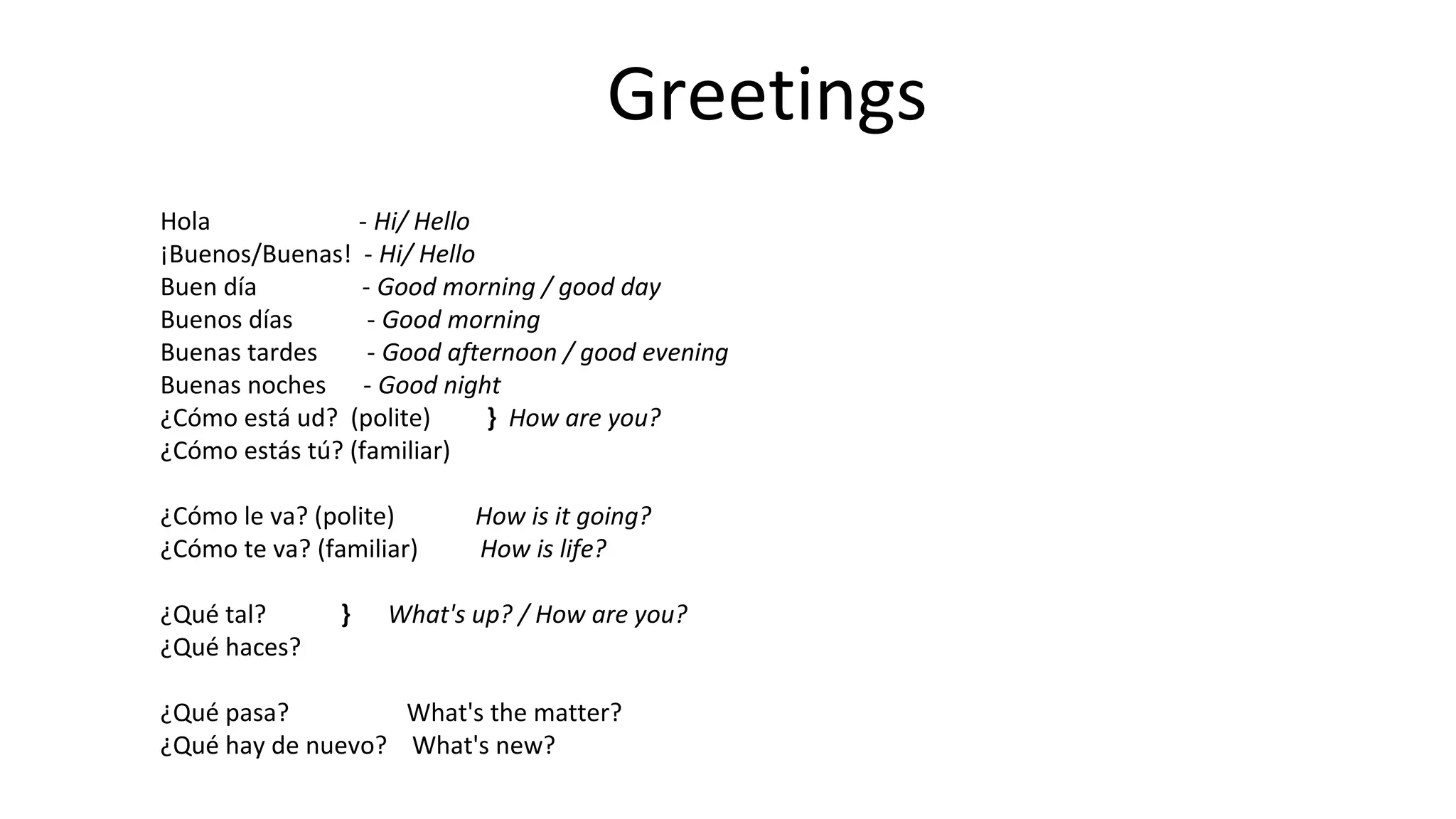 Greetings and responses | PPT