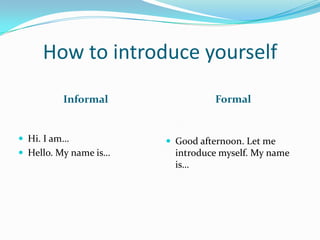 Greetings in english | PPTX