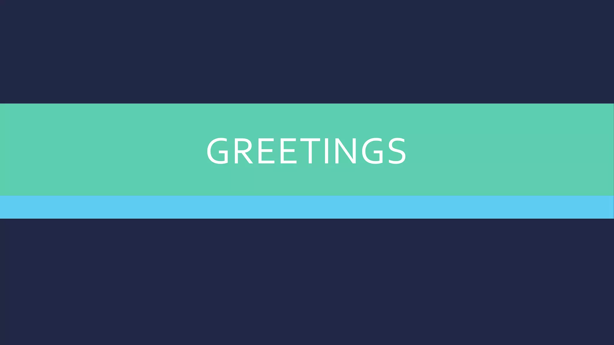 Greetings presentation | PPTX