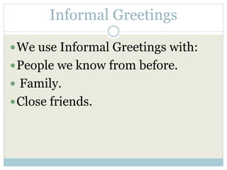 Greetings | PPT