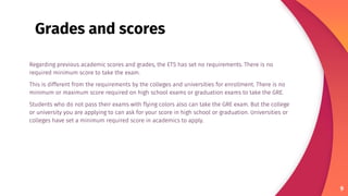 GRE Exam Eligibility.pptx | Standardized Testing | Educational Assessment