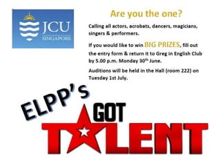 English Club Introduction | PPTX