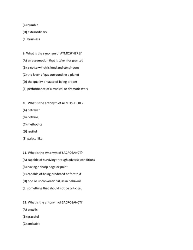 Gre General Test Vocabulary Flashcards | PDF