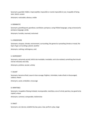 Gre General Test Vocabulary Flashcards | PDF