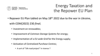Energy Taxation: the European Framework in 2023 | PPT