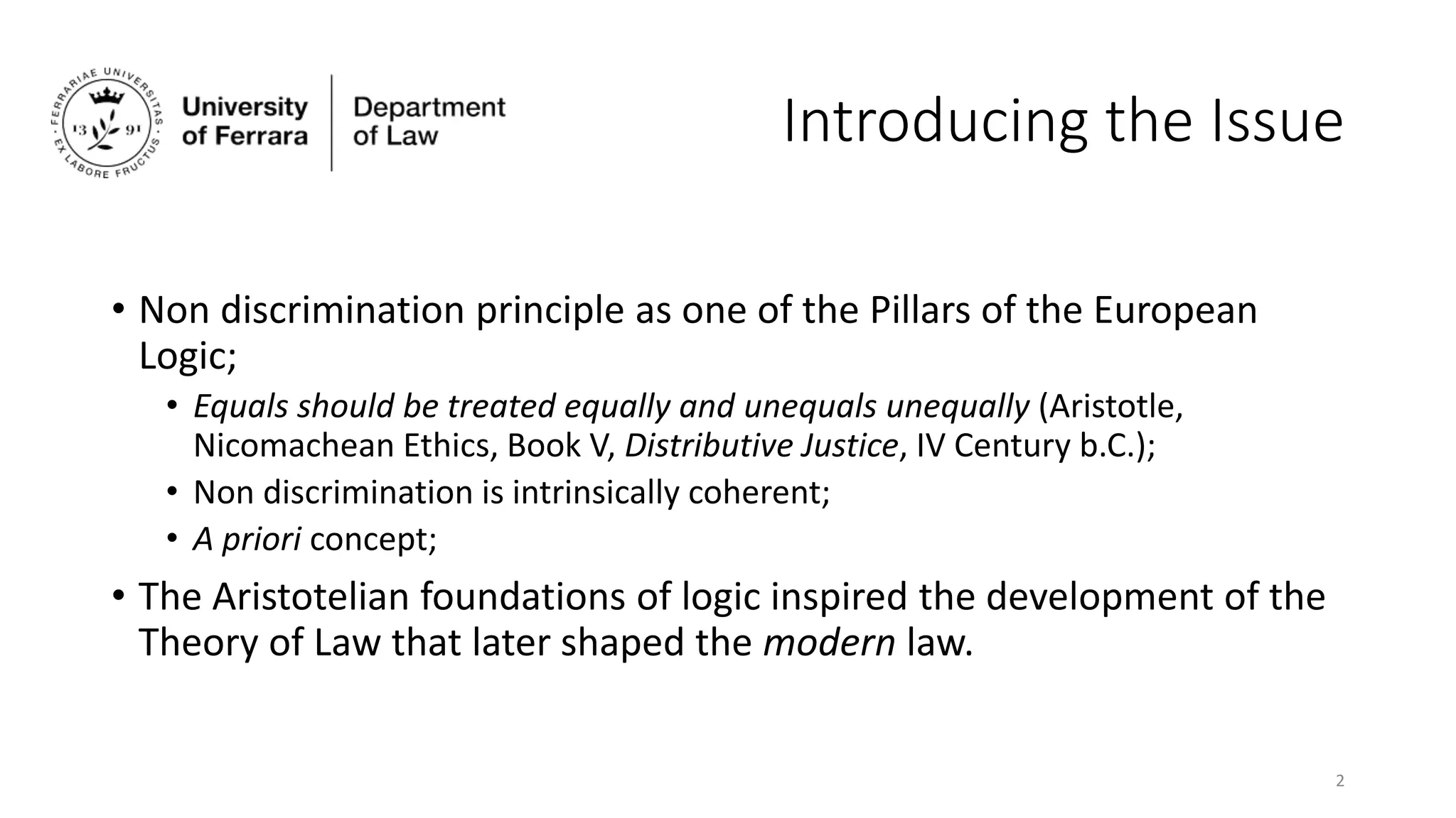 Non Discrimination Principle and the OECD Model | PPTX