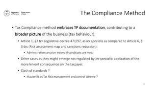 The Transfer pricing agreements in the Cooperative Compliance ...