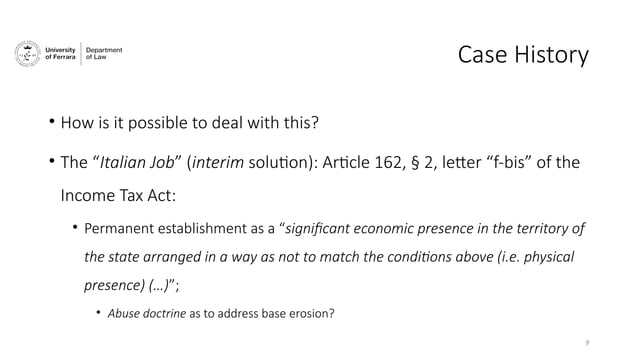 In the Aftermath of Pillar 1 Proposal - Rethinking Ways and Means for an Effective Digital Tax | PPT