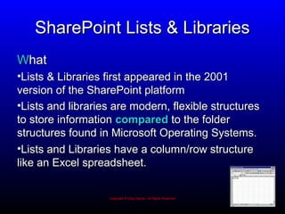 Understanding SharePoint 2010 Lists & Libraries | PPT
