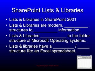 Understanding SharePoint 2010 Lists & Libraries | PPT
