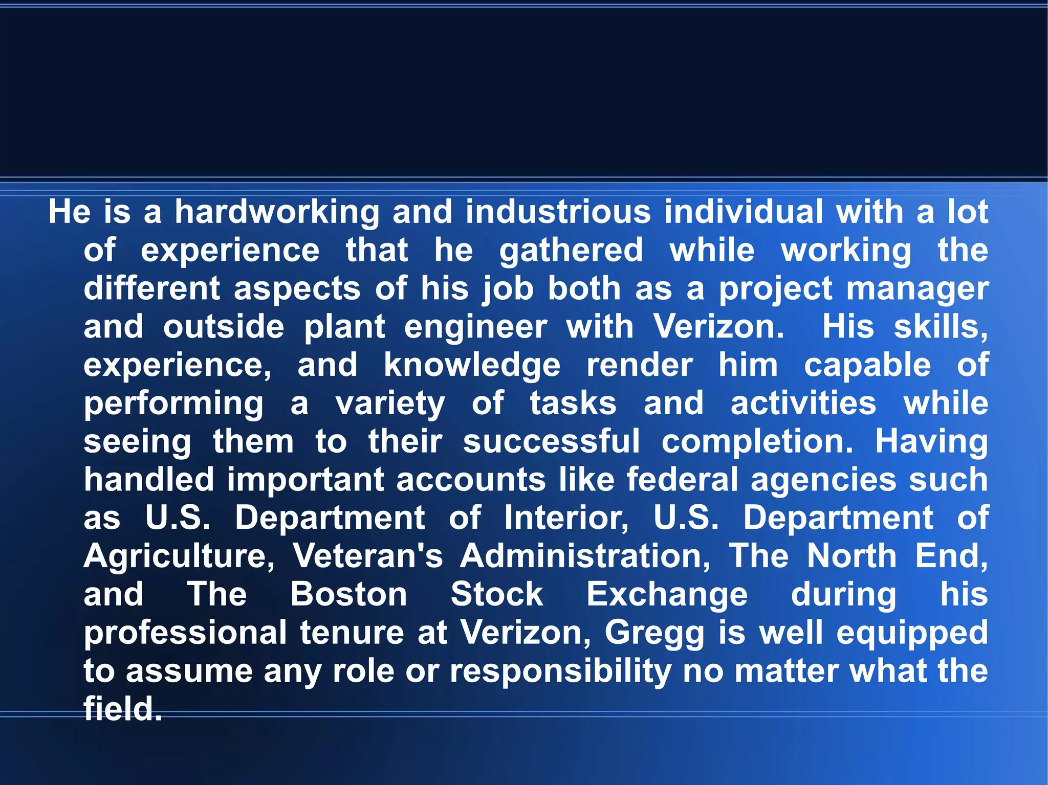 Gregg Warburton – A Dedicated Professional | PPT