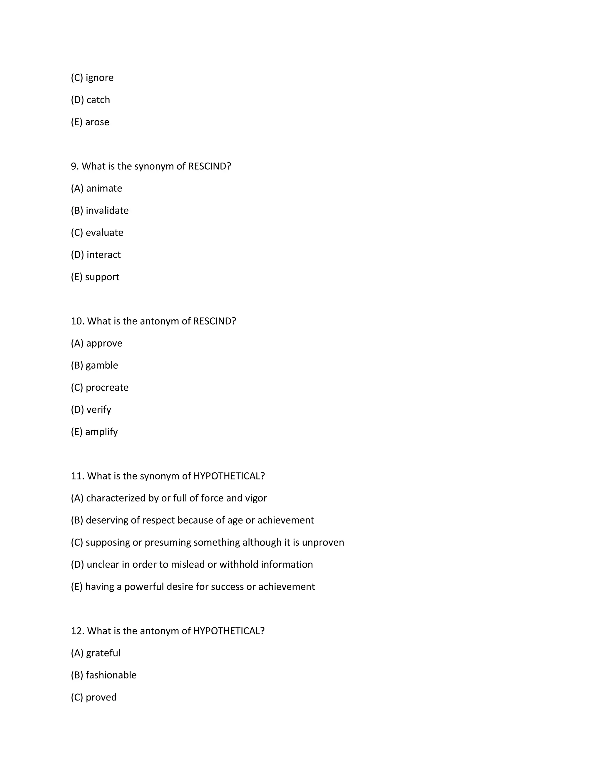 Gre Gmat Vocabulary List | PDF