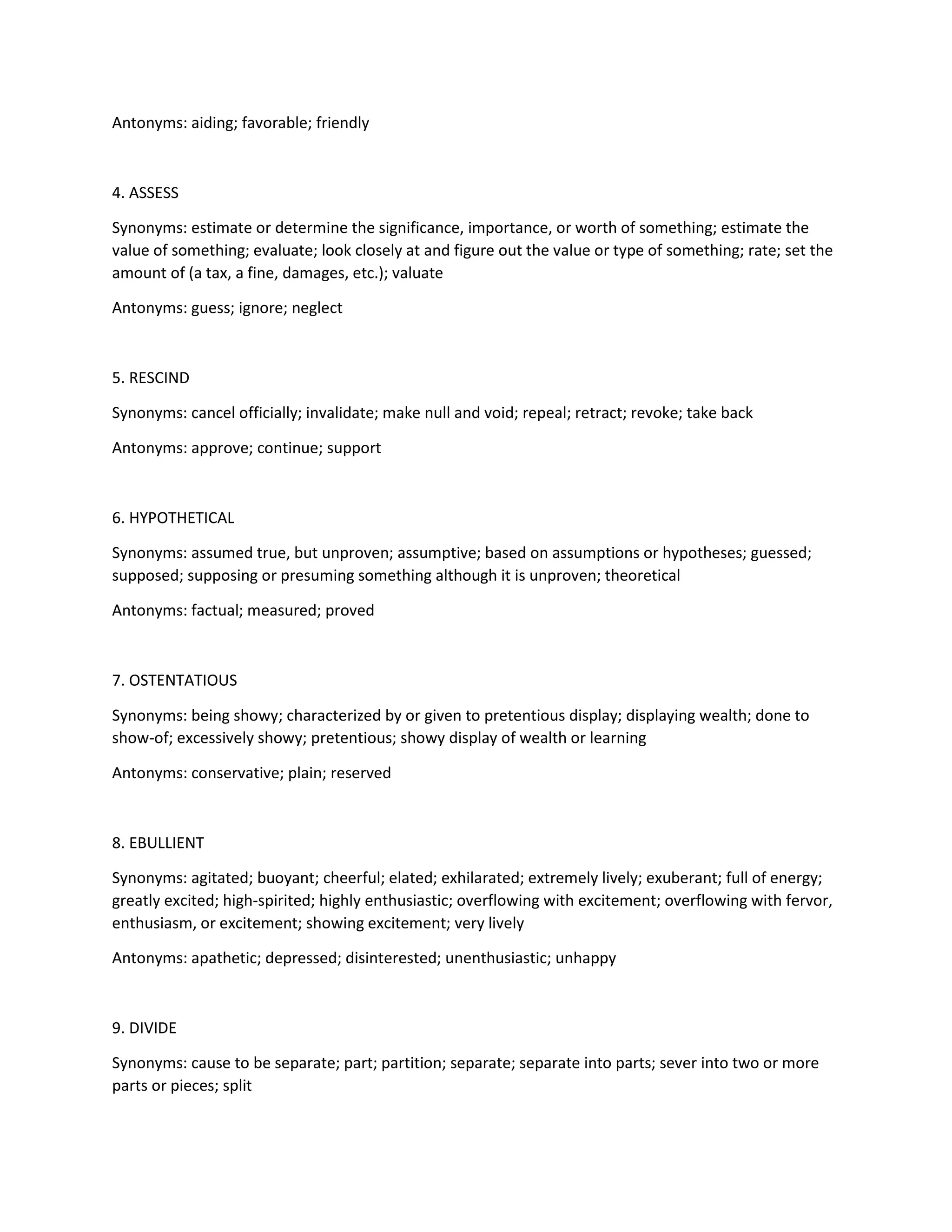 Gre Gmat Vocabulary List | PDF