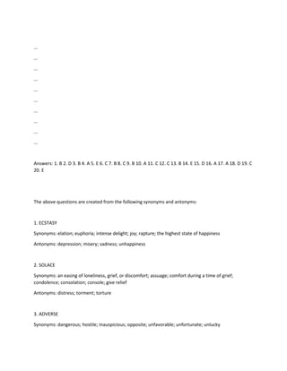 Gre Gmat Vocabulary List | PDF