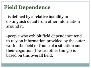 learning styles by alvin bugaoisan BMLS | PPT