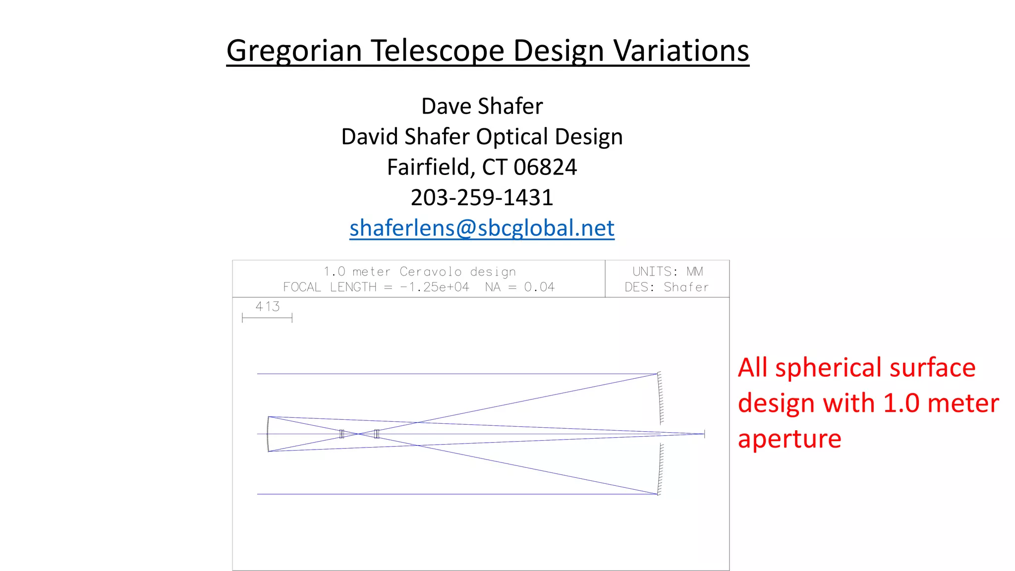 Gregorian telescope designs | PPTX