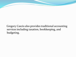 Gregory Cascio Cpa Student | PPTX | Personal Finance