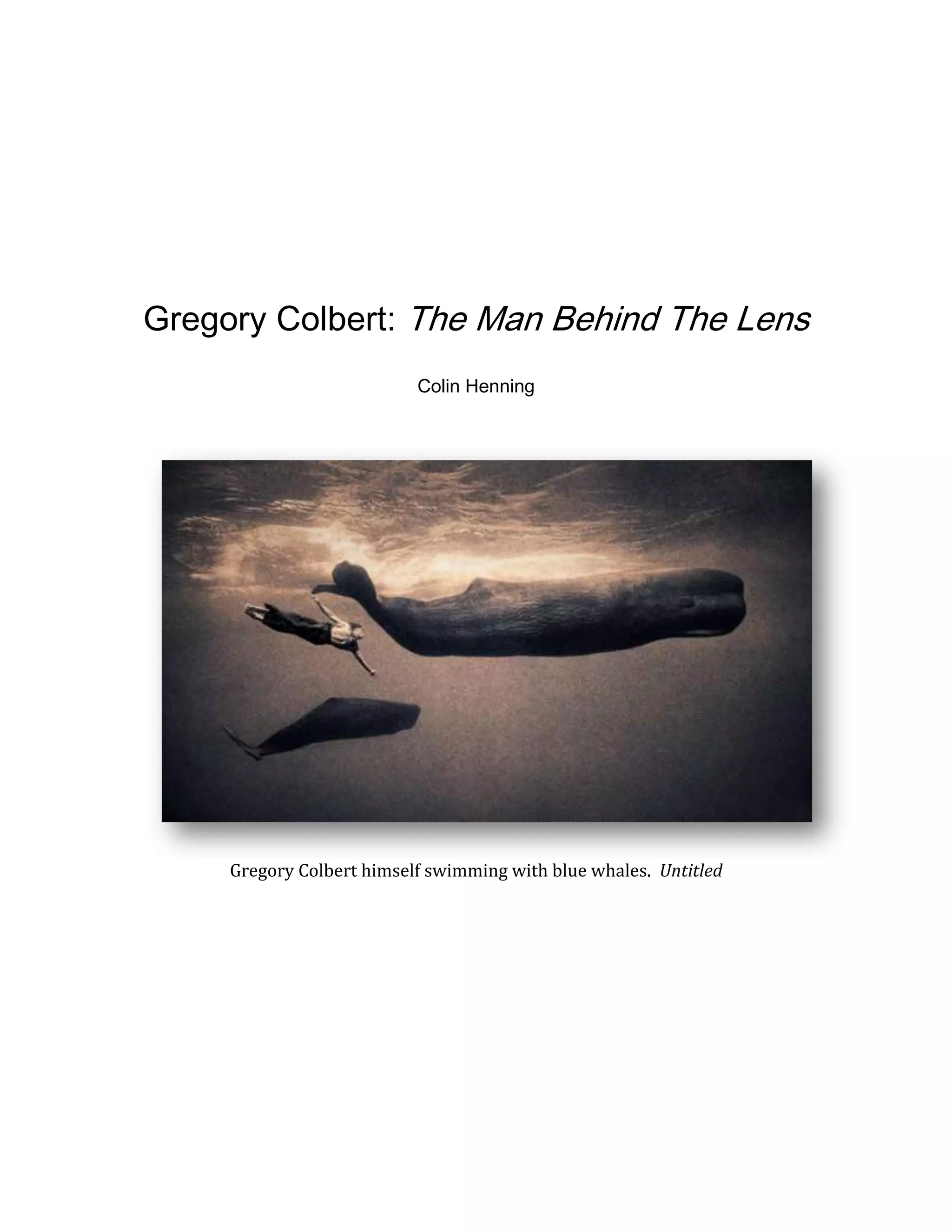 Gregory Colbert | PDF