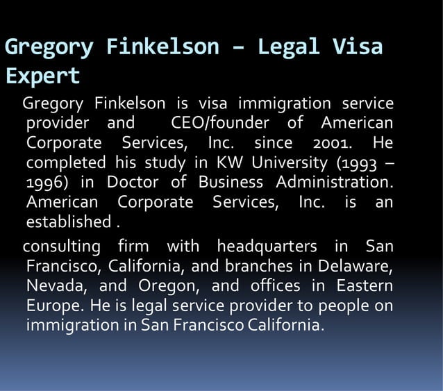 Gregory flinkson legal visa expert | PPT