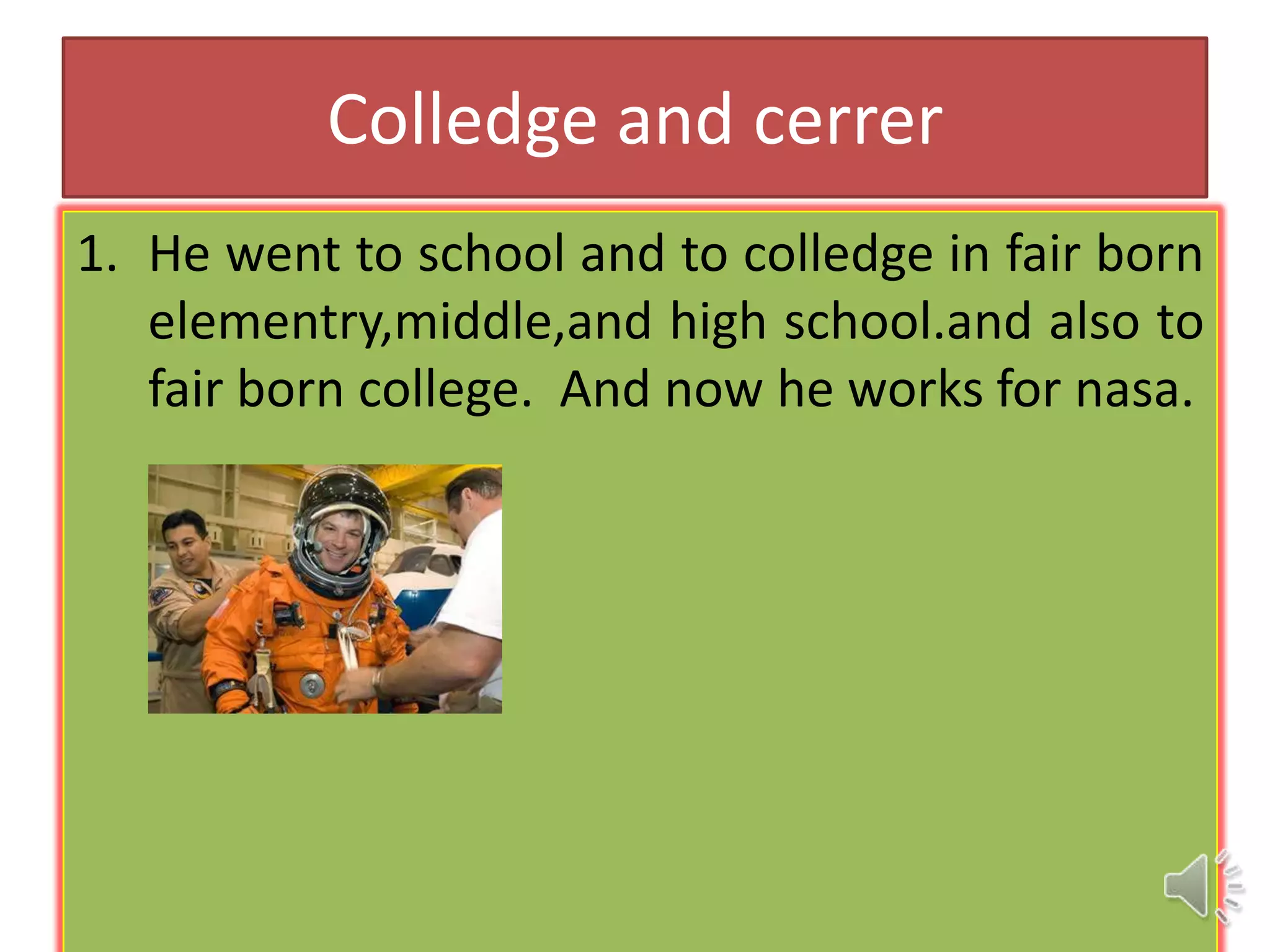 Gregory h johnson Fourth Grade Astronaut Biography | PPTX | Celebrity ...