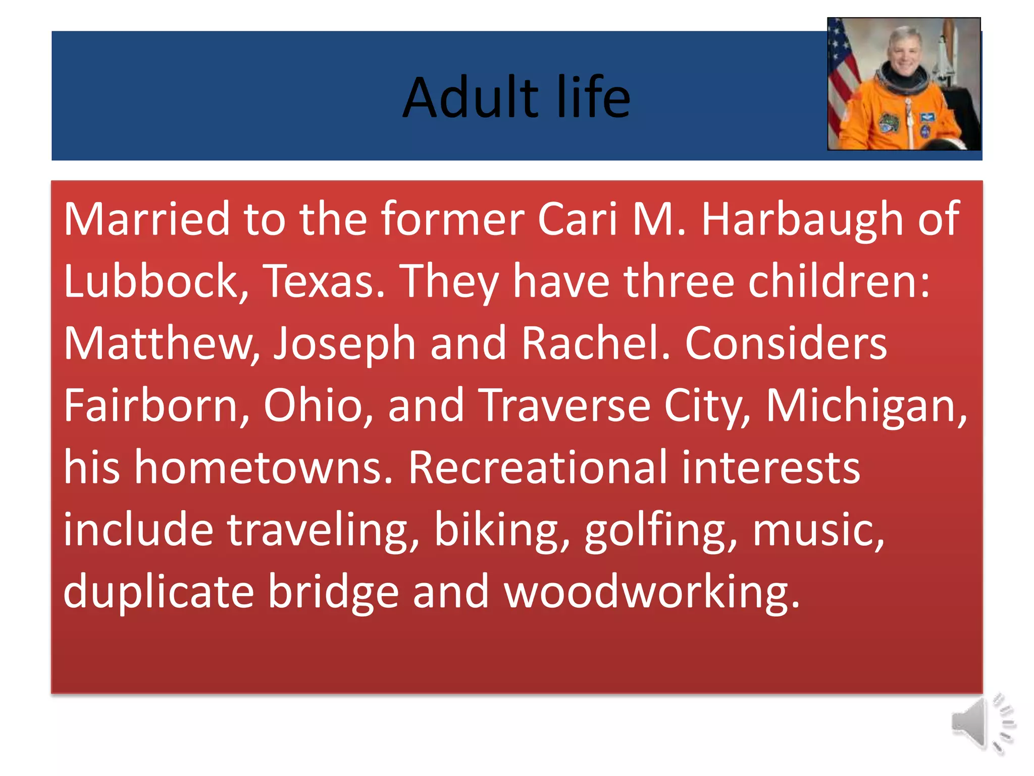 Gregory h johnson Fourth Grade Astronaut Biography | PPTX | Celebrity ...