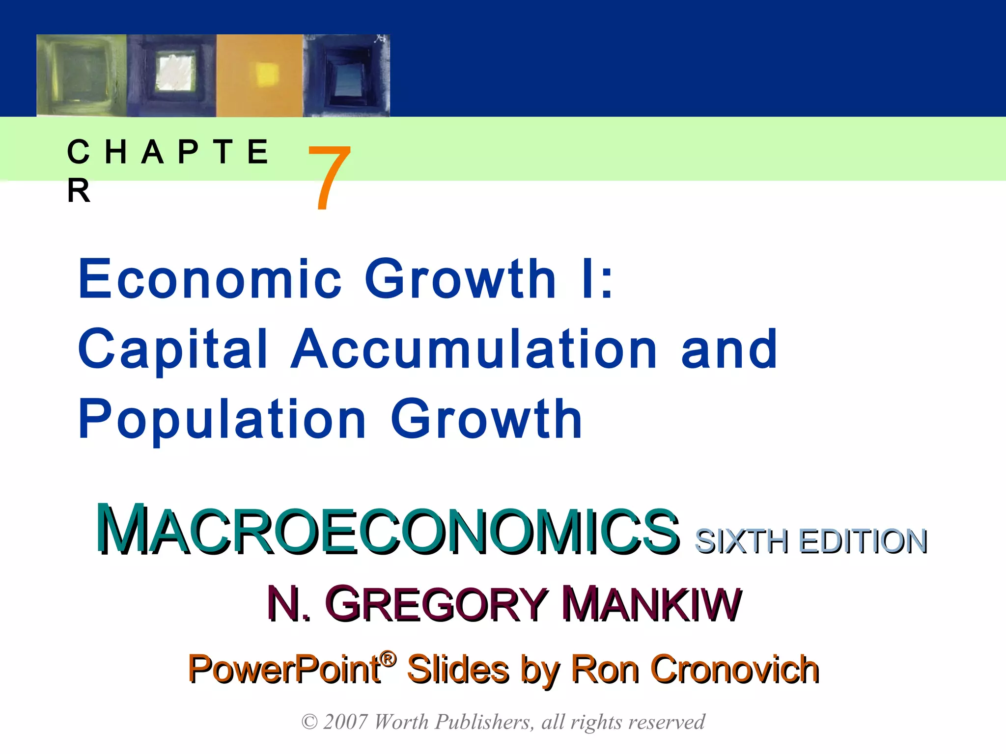 Gregory mankiw macroeconomic 7th edition chapter (7) | PPT