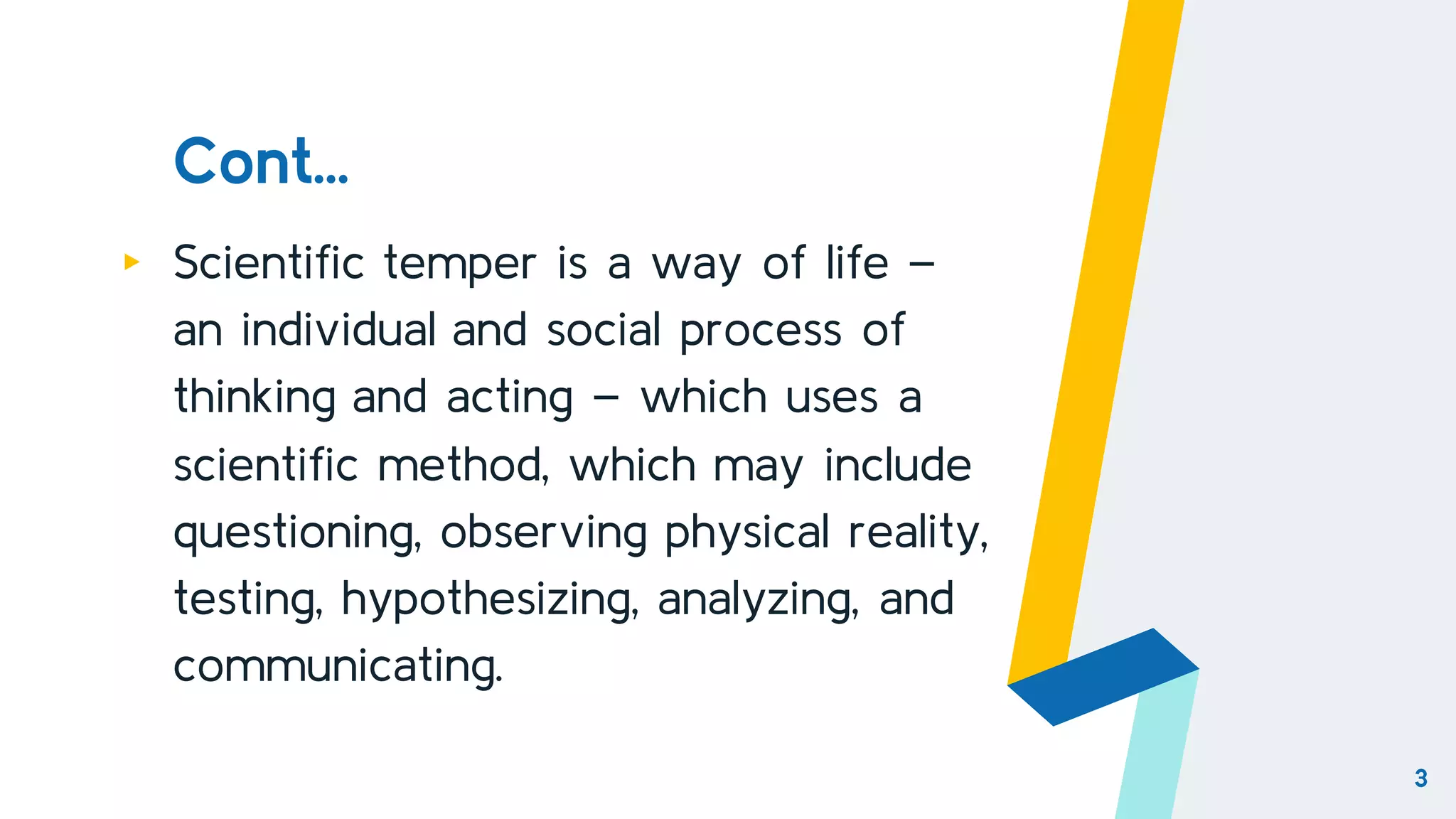Scientific temper physical science | PDF