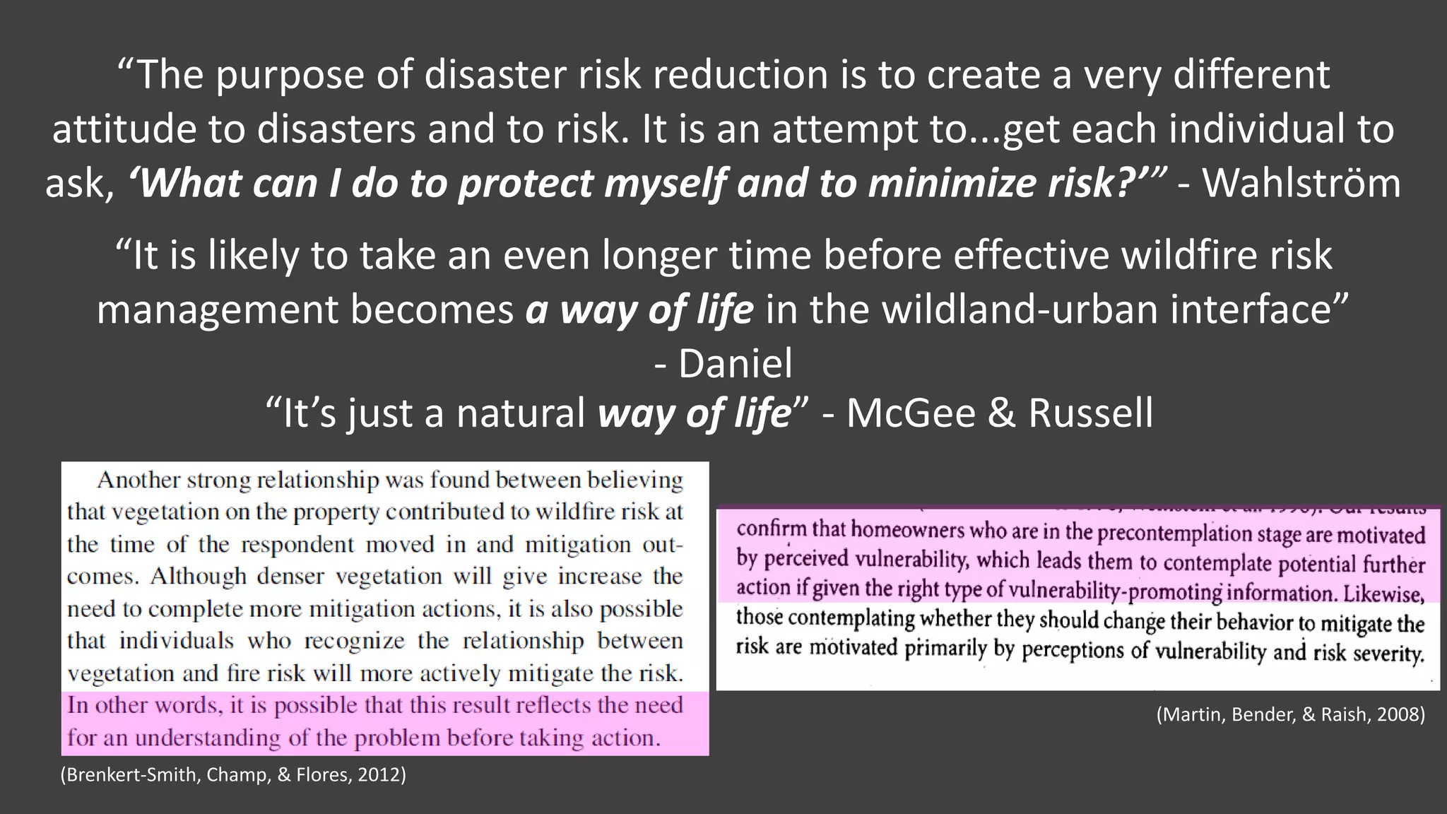 Wildfire Risk Adaptation as Worldmaking: A look at human dimensions | PDF