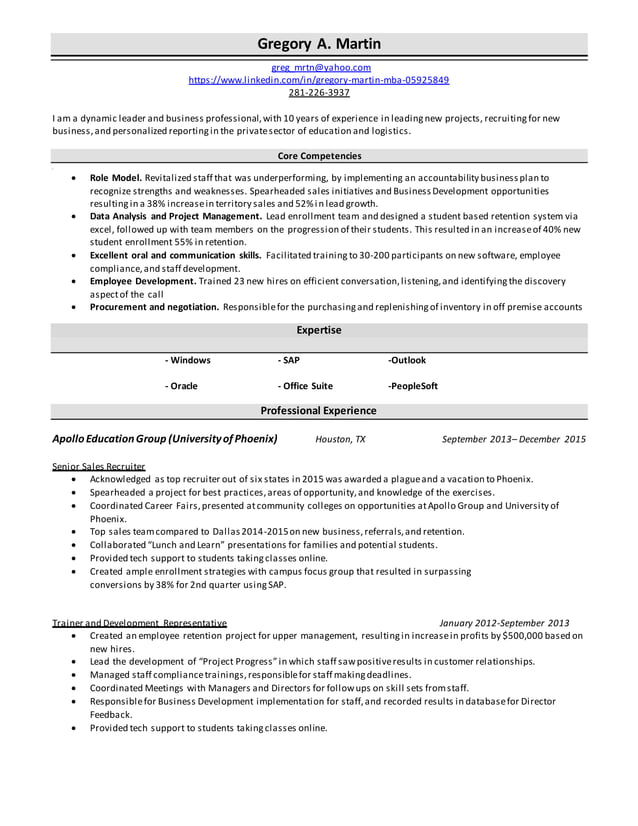 Greg resume16 | PDF