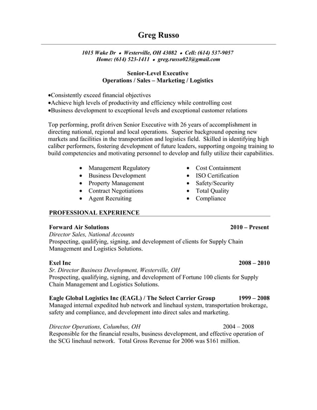 Greg Russo Resume5410 | PDF