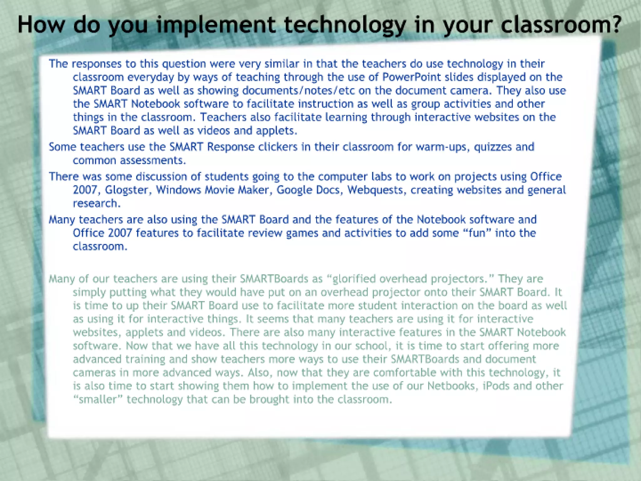 Needs Assessment - Gregson (EDTC 6140) | PDF | Educational Assessment ...