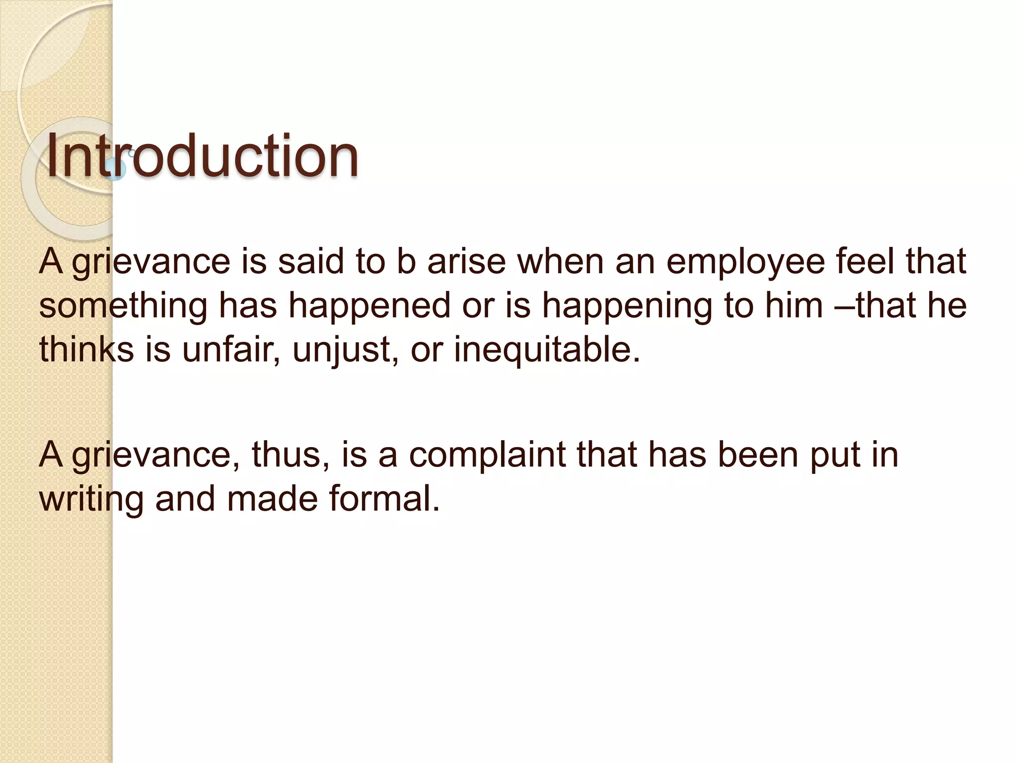 Greivance handling | PPTX