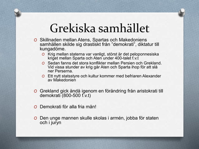 Grekisk Livsordning | PPT