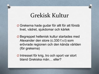 Grekisk Livsordning | PPT
