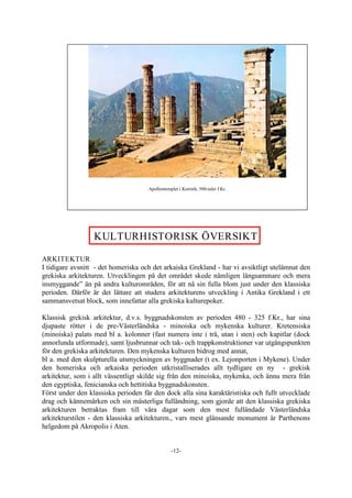 Antika Greklands kulturhistoria | PDF