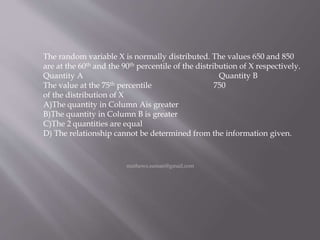 GRE NORMAL DISTRIBUTION PROBLEMS | PPT