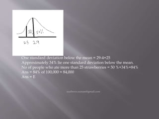 GRE NORMAL DISTRIBUTION PROBLEMS | PPT