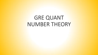 NUMBER THEORY | PPT