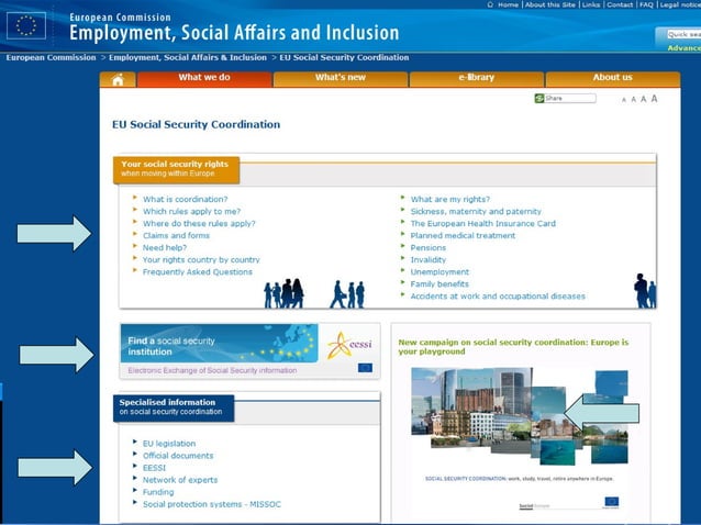 2011 - Recent developments in the field of EU social security ...