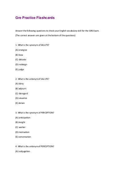 Gre Practice Flashcards Pdf