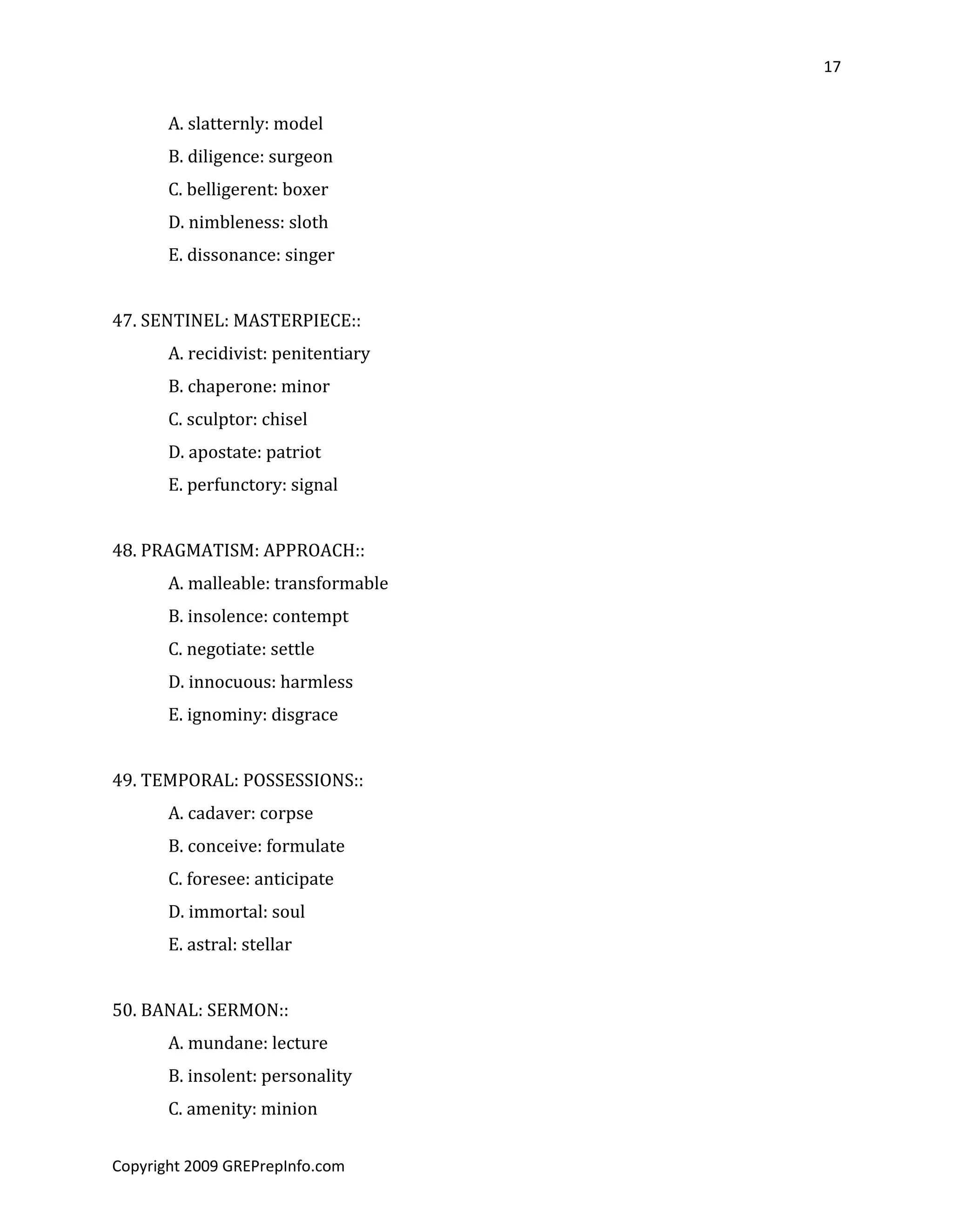 Gre practice test | PDF