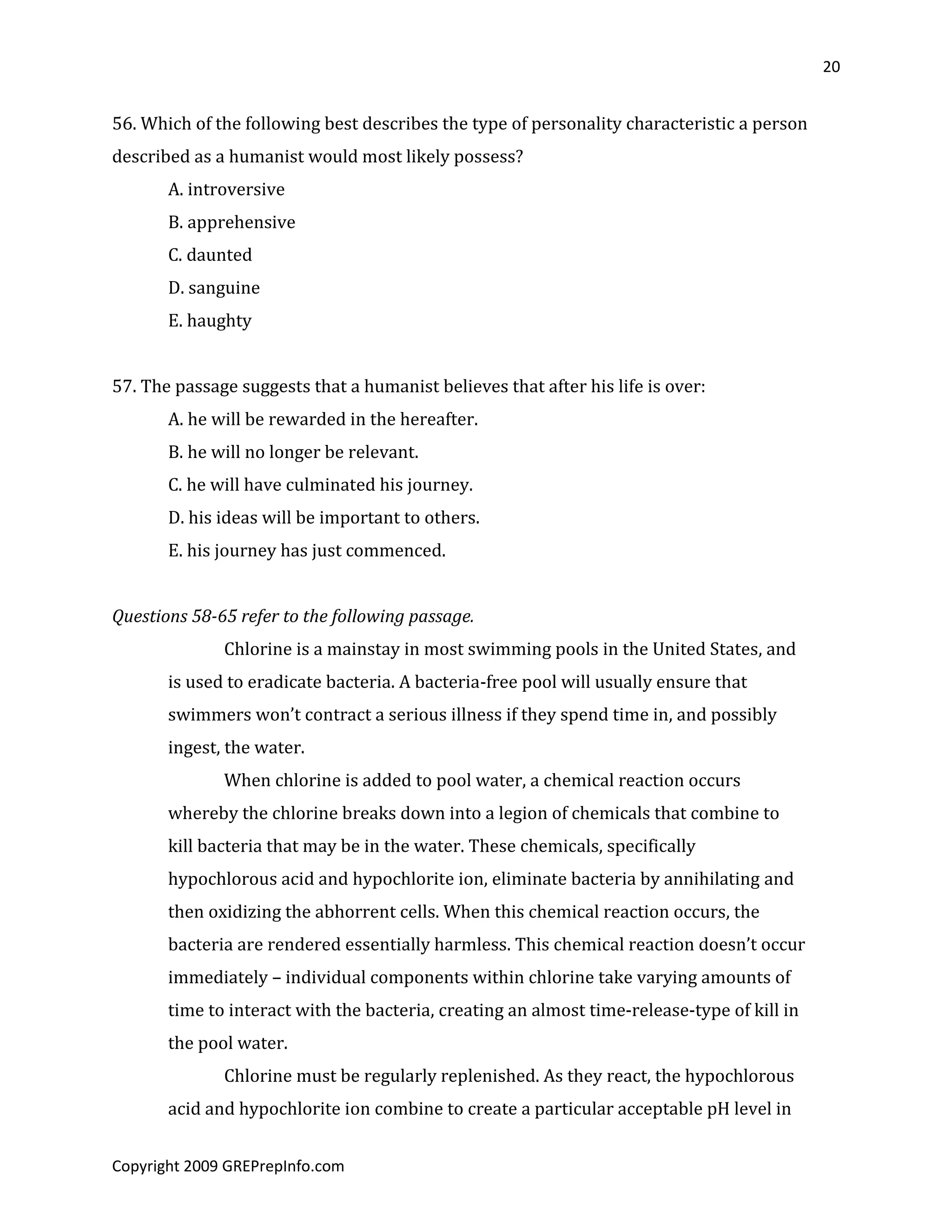 Gre practice test | PDF