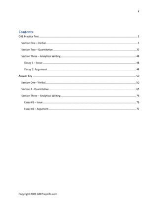 Gre practice test | PDF
