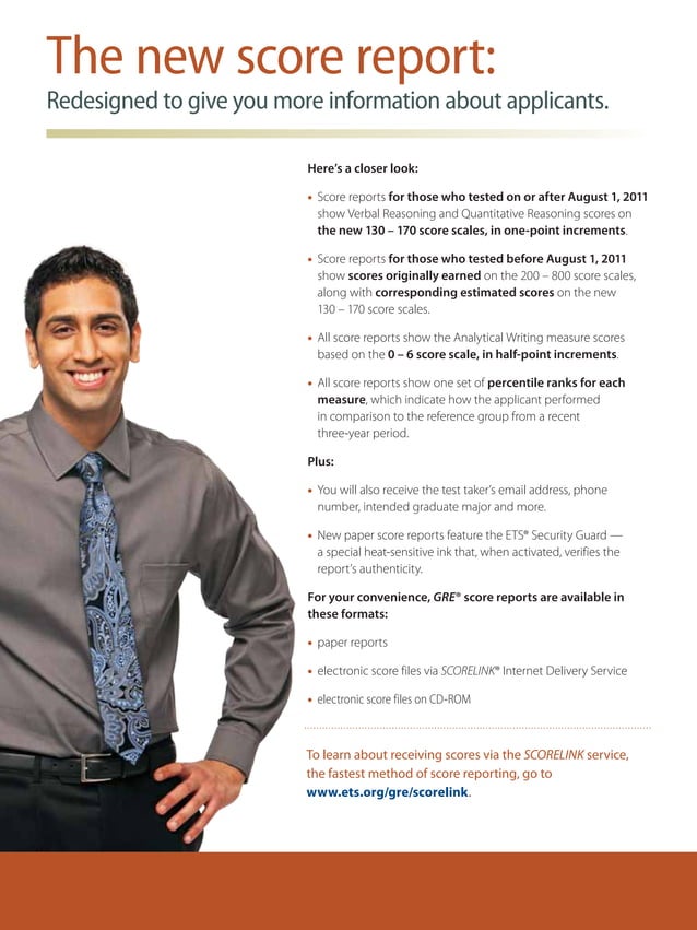 New Gre score scale brochure by ETS | PDF