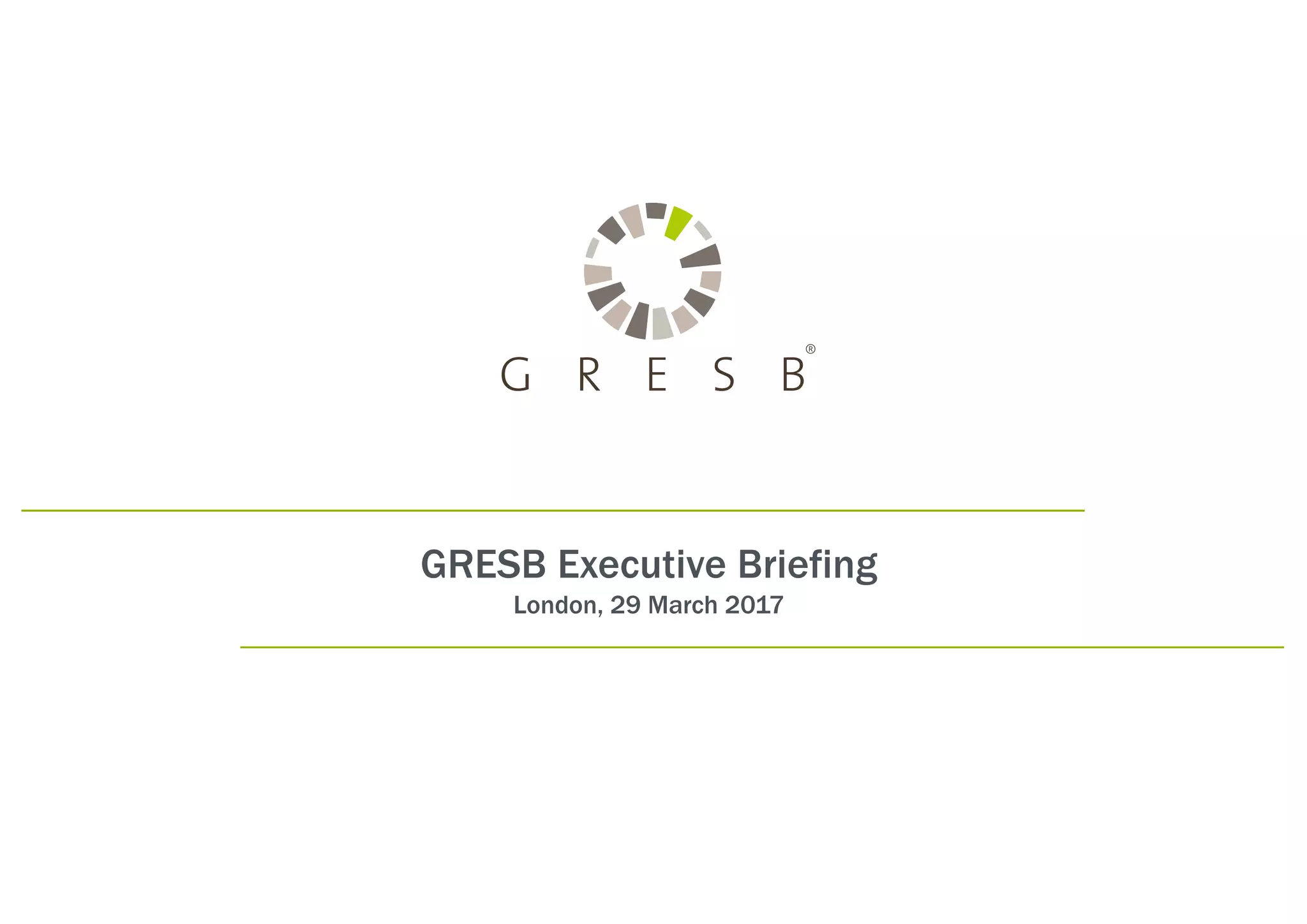 GRESB Executive Briefing with WSP - London | PDF
